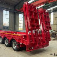 China Customers Optional High Payload 8 Axles Low Flat Bed Car Transporter Excavator Trailer for sale