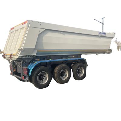 China Performance HUAXIANG 45 cubic meter U shape 4 axles dump Trailers tipper semi trailer truck for sale