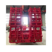 China 120T Max Payload Semi-Trailer 8 Axle Flat Half Low Bed Loader Hook Board Transport Trailer for sale