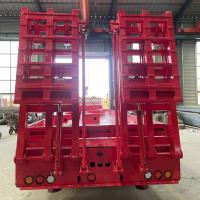 China 8Axle Hydraulic Extendable Gooseneck Drop Deck Flat Low Bed Loader Platform Lowboy Semi Trailer for sale