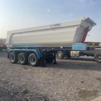 China 4 Axle 80T Aluminium Rear Hydraulic Tipping Dump Truck Semi-trailer for Used Sale for sale