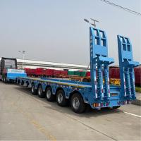 China Air Suspension Low Floor Semi Truck Trailer for Heavy Duty Equipment Transportation for sale