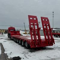 China Air Suspension Low Floor Semi Truck Trailer for Heavy Duty Equipment Transportation for sale