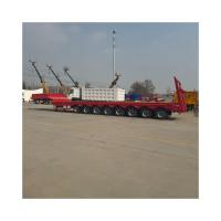 China 120T Max Payload Steel 8 Axle 60Ft Flat Low Bed Lowboy Semitrailer for Direct Selling for sale