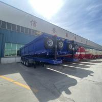 China 80T Aluminium Rear Hydraulic Tipping Dump Truck Semi-trailer For Used Supply Chain for sale