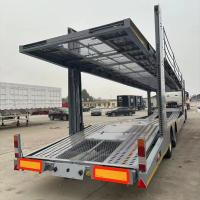 China 40T Max Payload Hydraulic Double Deck Steel Chassis Semi Truck Trailer for Car Carrier for sale