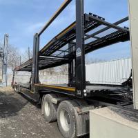 China 40T Max Payload Hydraulic Double Deck Steel Chassis Semi Truck Trailer for Car Carrier for sale