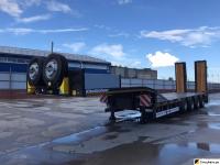 China HUAXIANG3 4 Axle Gooseneck Cargo Truck Trailer with 900000KG Max Payload Capacity for sale