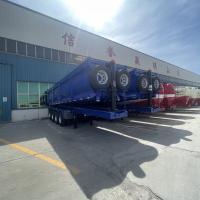 China HUAXIANG 45 cubic meter U shape 4 axles dump Trailers tipper semi trailer truck for high payload for sale