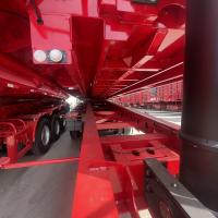 China HUAXIANG 45 cubic meter U shape 4 axles dump Trailers tipper semi trailer truck for high payload for sale