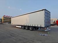 China Semi-Trailer 3 Axle Dry Van Goods Transport Trailer Box with and Side Pvc Curtain for sale