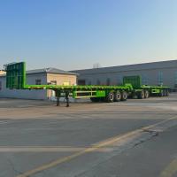 China High Payload 40-60ft 3 Axle Flatbed Semi Trailer for Tanzania Container Shipping for sale