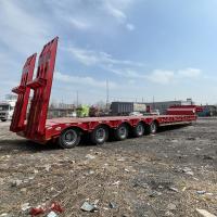 China 40TON Max Payload Lowboy Trailer Heavy-Duty Trailer for Equipment Transportation for sale