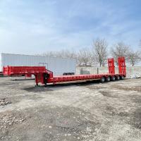 China 40TON Max Payload Lowboy Trailer Heavy-Duty Trailer for Equipment Transportation for sale