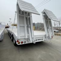China 40TON Max Payload Lowboy Trailer Heavy-Duty Trailer for Equipment Transportation for sale