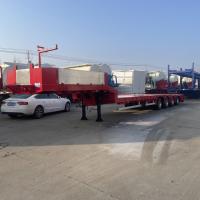 China Max Payload 80 ton-150ton Heavy Duty Agricultural Tractor Lowboy Dump Trailer for sale