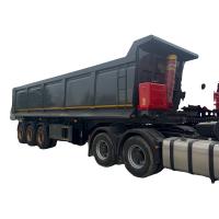 China 80T Aluminium Rear Hydraulic Tipping Dump Semi-trailer with Mechanical/Air Suspension for sale