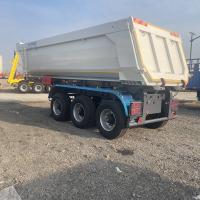 China 80T Aluminium Rear Hydraulic Tipping Dump Semi-trailer with Mechanical/Air Suspension for sale