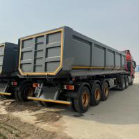 China 80T Aluminium Rear Hydraulic Tipping Dump Semi-trailer with Mechanical/Air Suspension for sale