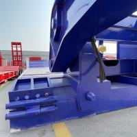 China Lowboy Low Loader Bed Lowbed Semi Truck Trailer for Heavy Duty 3axles Excavator Transport for sale