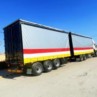 China Train B 3 axle 40ft Curtainsider Trailer with Max Payload 30000 kg 14000*2480*1260mm for sale