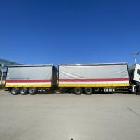 China Train B 3 axle 40ft Curtainsider Trailer with Max Payload 30000 kg 14000*2480*1260mm for sale