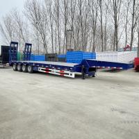 China 3 4 Axles Lowbed Semi Trailers Truck lowboy Trailer semi for Heavy Duty Transportation for sale
