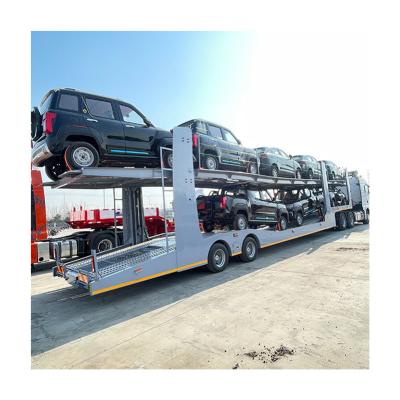 China Multi Axles 2 Floors Heavy Duty 15M 6 Car Carrier Semi-Trailer for Customers Optional for sale