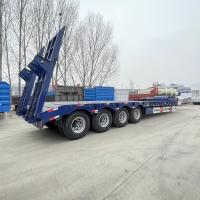 China 3 4 Axles Lowbed Semi Trailers Truck lowboy Trailer semi for Heavy Duty Transportation for sale