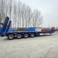 China 3 4 Axles Lowbed Semi Trailers Truck lowboy Trailer semi for Heavy Duty Transportation for sale