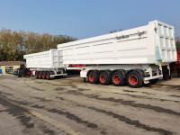 China 4 Axle 40 Ton 60 Ton Hydraulic Tipper Tipping Dump Semi Trailer for Heavy Duty Transport for sale