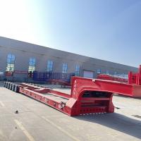 China Steel Modular Hydraulic Steering Lowbed Travel Trailer for Wind Power Tower Transporter for sale