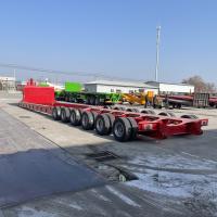 China Steel Modular Hydraulic Steering Lowbed Travel Trailer for Wind Power Tower Transporter for sale