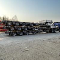 China Semi-Trailer of European Style 4-Axle Pull-Out Low-Bed Trailer with 10ton Max Payload for sale