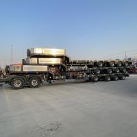 China Semi-Trailer of European Style 4-Axle Pull-Out Low-Bed Trailer with 10ton Max Payload for sale