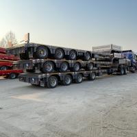 China Semi-Trailer of European Style 4-Axle Pull-Out Low-Bed Trailer with 10ton Max Payload for sale