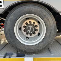 China Semi-Trailer of European Style 4-Axle Pull-Out Low-Bed Trailer with 10ton Max Payload for sale