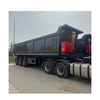 China Max Payload 120T 50T 60Ton 3 Axles 4 Axle Dump Tractor 80 Ton Rear Tipper Semi Trailer for sale