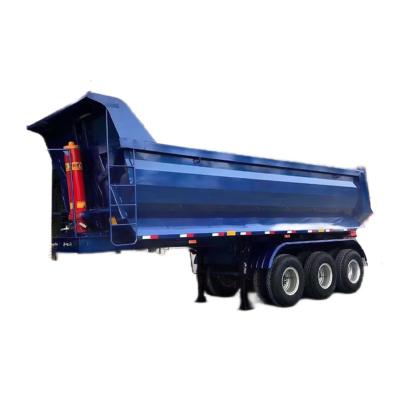 China 80 Ton Rear Tipping Dump Trailer Customizable for Crushed Slag Material for sale