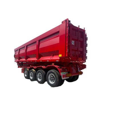 China Customizable 40Ft Container 45 Ton Tipper Truck Trailer with 18T Axle and Hydraulic Pump for sale