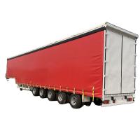 China 3 Axle Curtain Side Sliding Semi Trailer for Bulk Cargo and Drink Transportation for sale