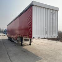 China 3 Axle Curtain Side Sliding Semi Trailer for Bulk Cargo and Drink Transportation for sale