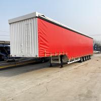 China 3 Axle Curtain Side Sliding Semi Trailer for Bulk Cargo and Drink Transportation for sale