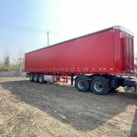 China 3 Axle Curtain Side Sliding Semi Trailer for Bulk Cargo and Drink Transportation for sale