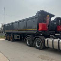 China Steel Sand Truck Trailer Hydraulic Tipper Dumping Tipping End Dump Semi Trailers for sale