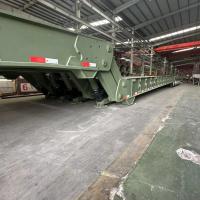 China Max Payload 100TON Semi-Trailer 6 Axles Flat Track Trailer for Heavy Cargo Transport for sale