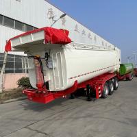 China Powder Material Transport Tank Ash Tank Back Dump Truck Trailer for Chemical Liquid Transportation for sale