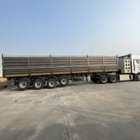 China Transport Sand with Ease 40 Ton 50 Ton 4 Axle Side Tipper / Rear Dumper Semi Trailers for sale