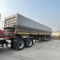 China Transport Sand with Ease 40 Ton 50 Ton 4 Axle Side Tipper / Rear Dumper Semi Trailers for sale