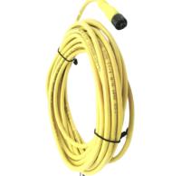 China 889D-R4AC-5,DC Micro (M12), Female, R-Ang, 4-Pin, PVC Cable, Yellow, Unshielded, IEC Color Coded, No Connector in stock for sale